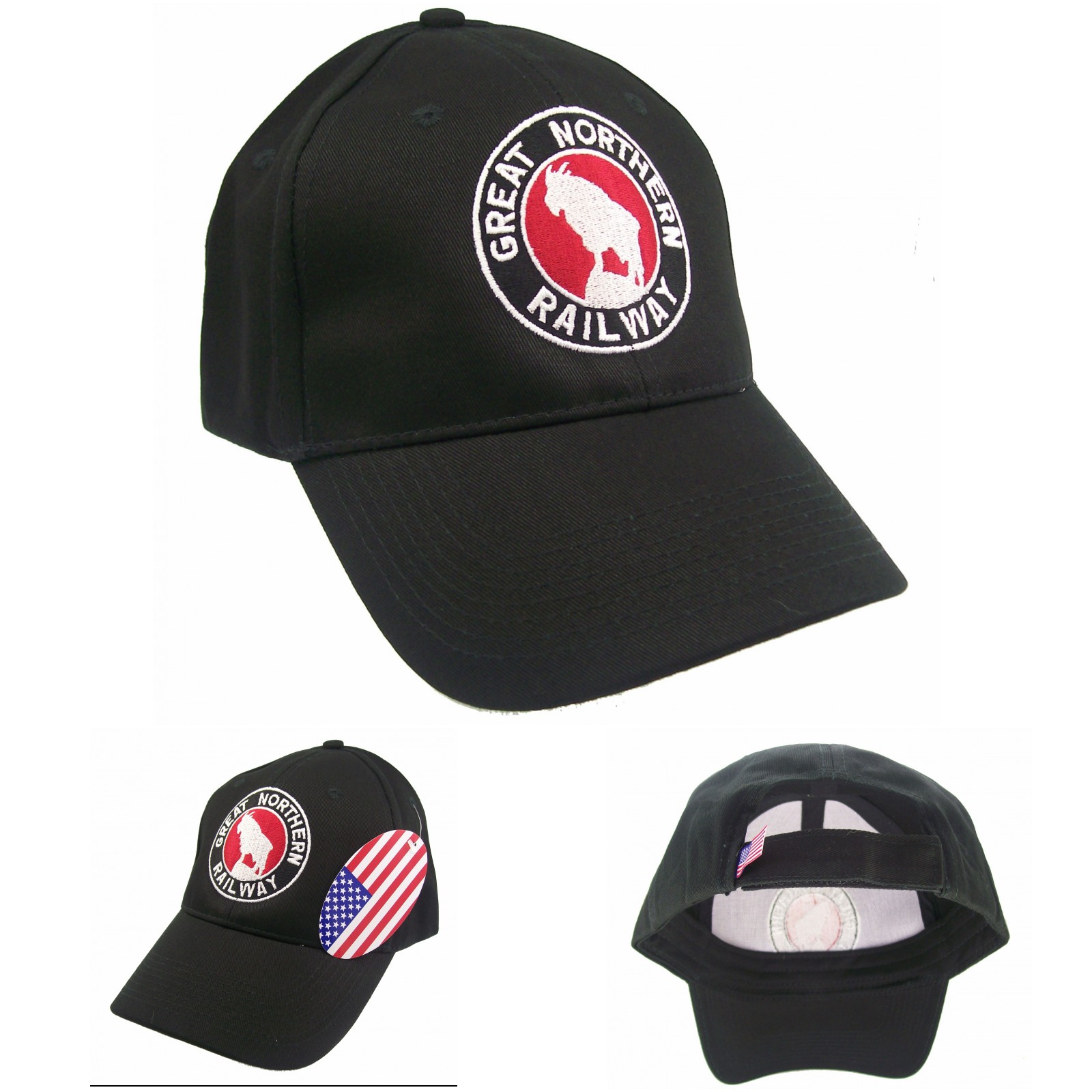 Great Northern Railway Embroidered Cap Made in USA #50-0030US ...