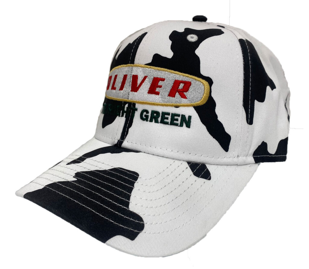 Oliver Tractor The Right Green Farm Embroidered Cow Print Cap Hat 44 ...