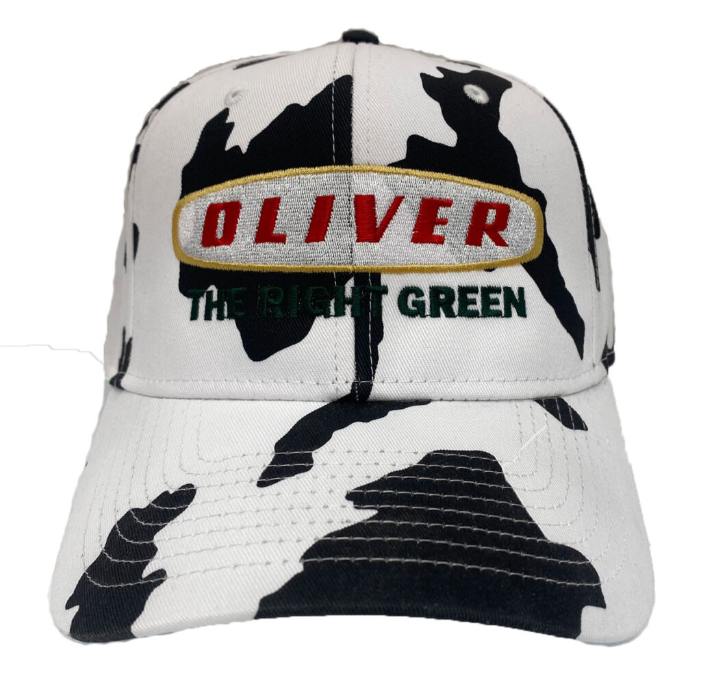 Oliver Tractor The Right Green Farm Embroidered Cow Print Cap Hat 44 ...