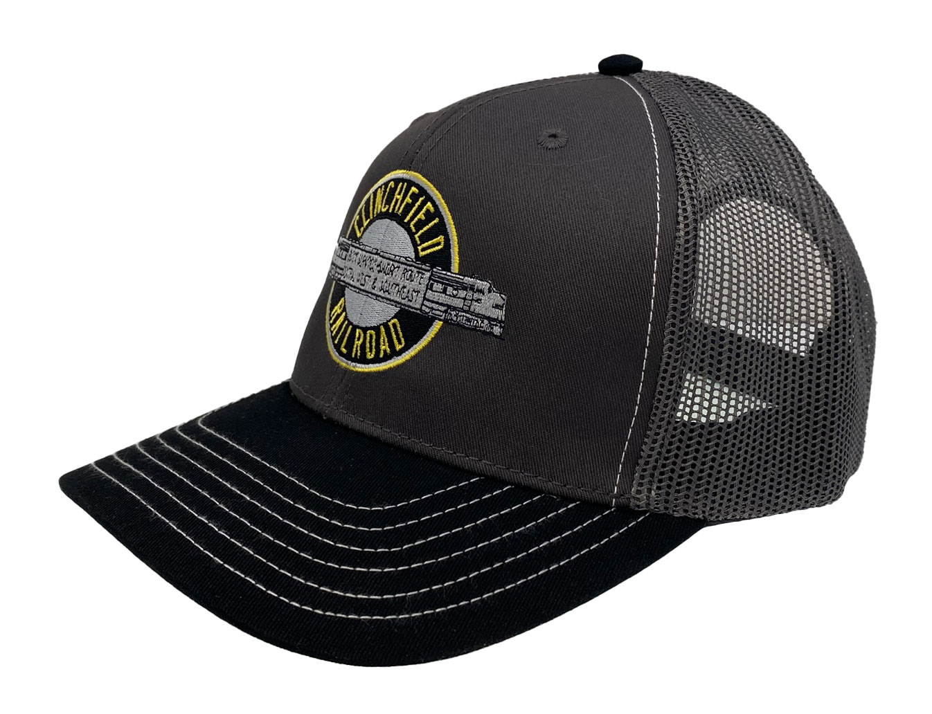Clinchfield Railroad Diesel Locomotive Embroidered Mesh Cap Hat #40 ...